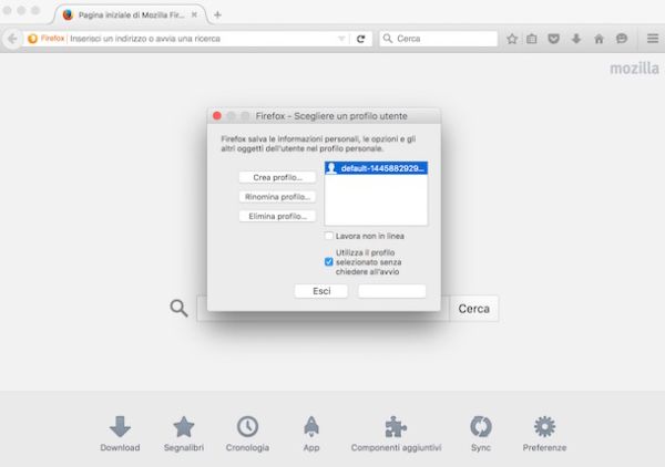 Nota : dopo aver effettuato il ripristino di Firefox usando il pulsante “Ripristina Firefox ...