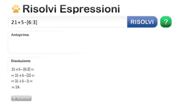 Come risolvere le espressioni