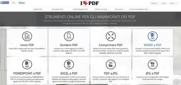 Trasformare documenti in PDF online