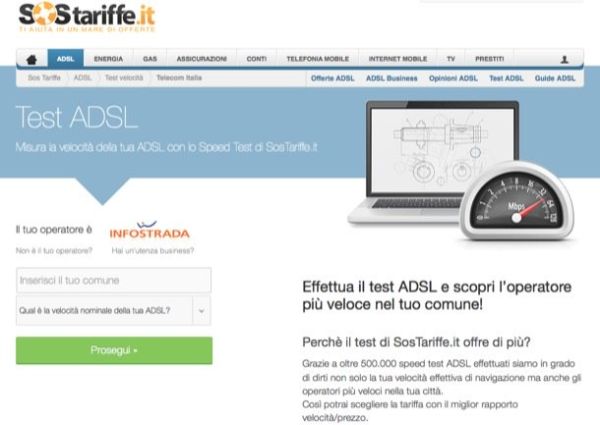 Test ADSL Infostrada