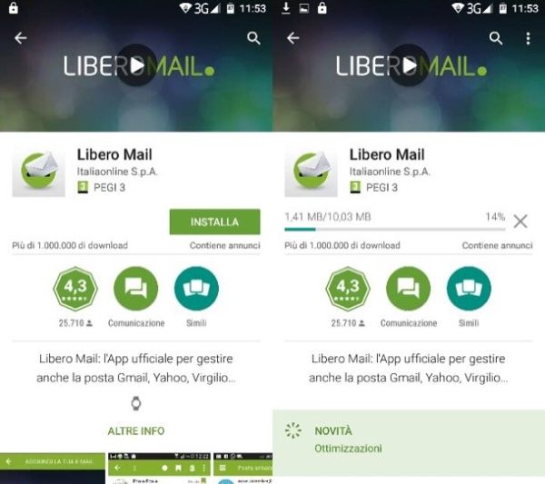 Ad installazione completata, avvia Libero Mail, pigia sul logo di ... Ad installazione completata, avvia Libero Mail, pigia sul logo di ...