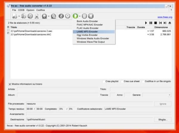 Come convertire AAC in MP3 su Windows