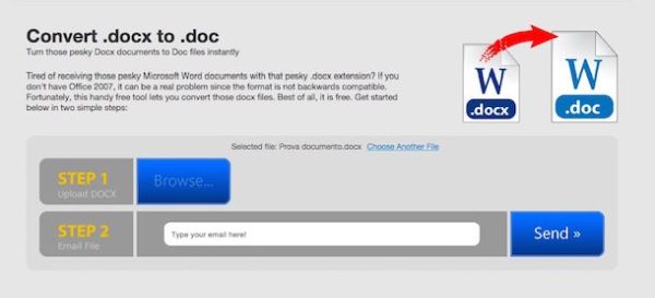 Come convertire DOCX in DOC