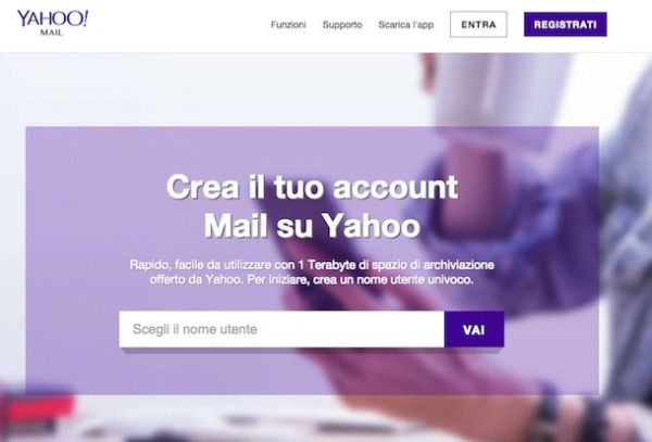 Creare email gratis con Yahoo! Mail